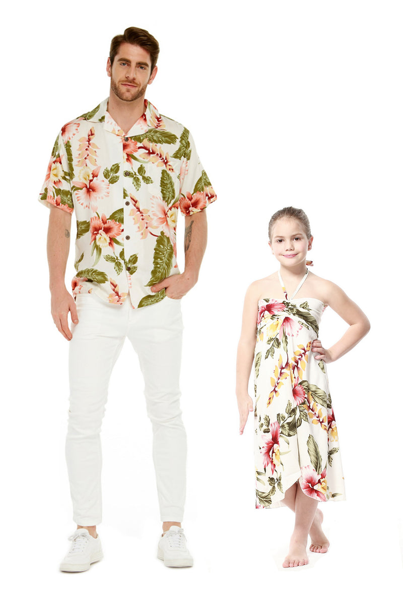 Father Daughter Kalani Set in Rafelsia Cream – Hawaii Hangover