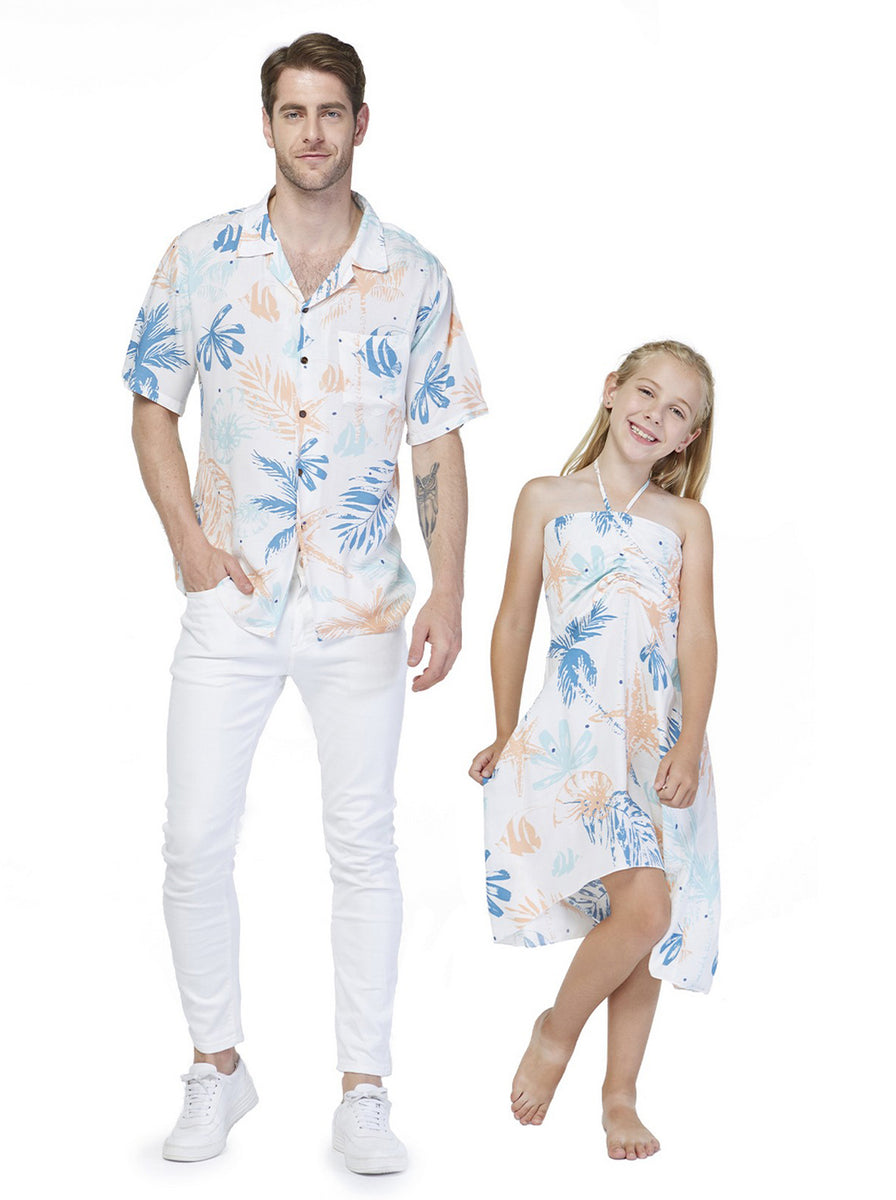 Father Daughter Kalani Set in Sandy Beach White – Hawaii Hangover