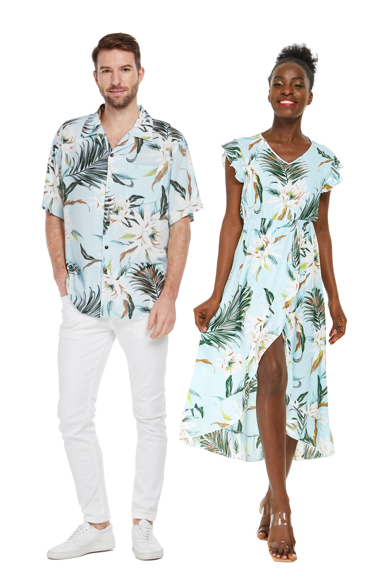 Couple Lehua Set in Wispy Cereus Light Blue – Hawaii Hangover