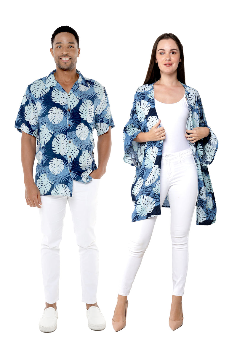 Couple Naia Set in Pacific Palm Navy – Hawaii Hangover