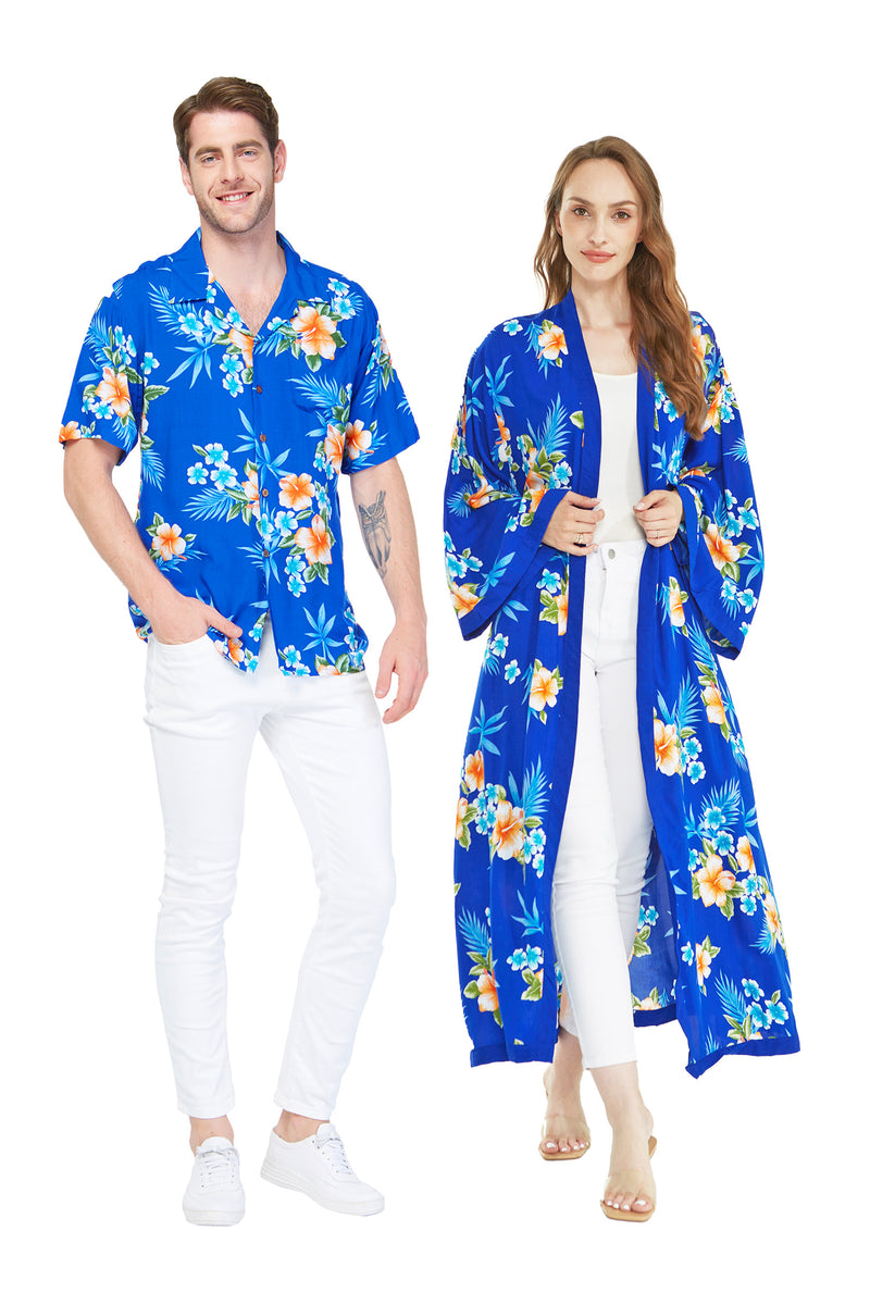 Couple Huelo Set in Hibiscus Blue – Hawaii Hangover