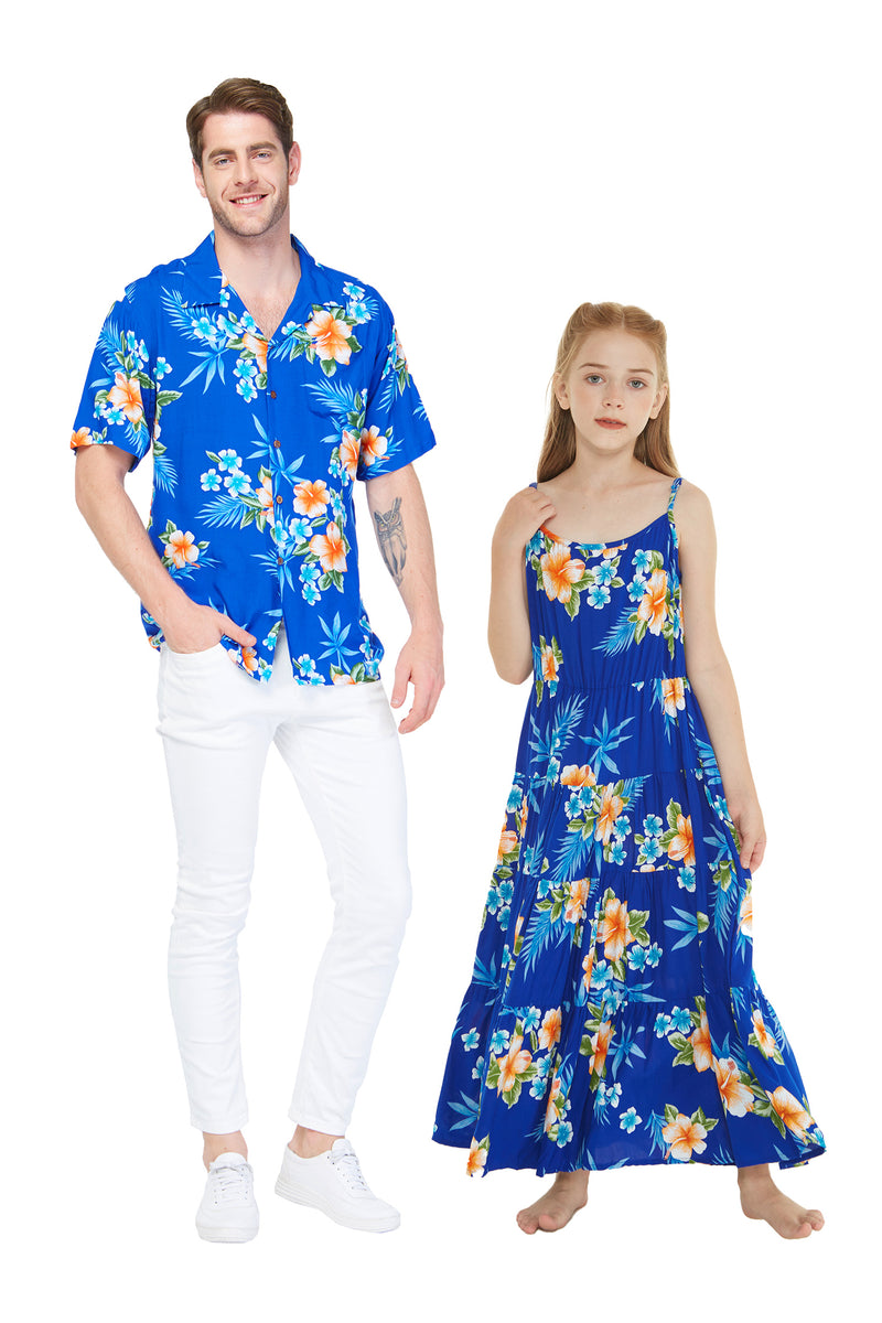 Father Daughter Leilani Set in Hibiscus Blue – Hawaii Hangover