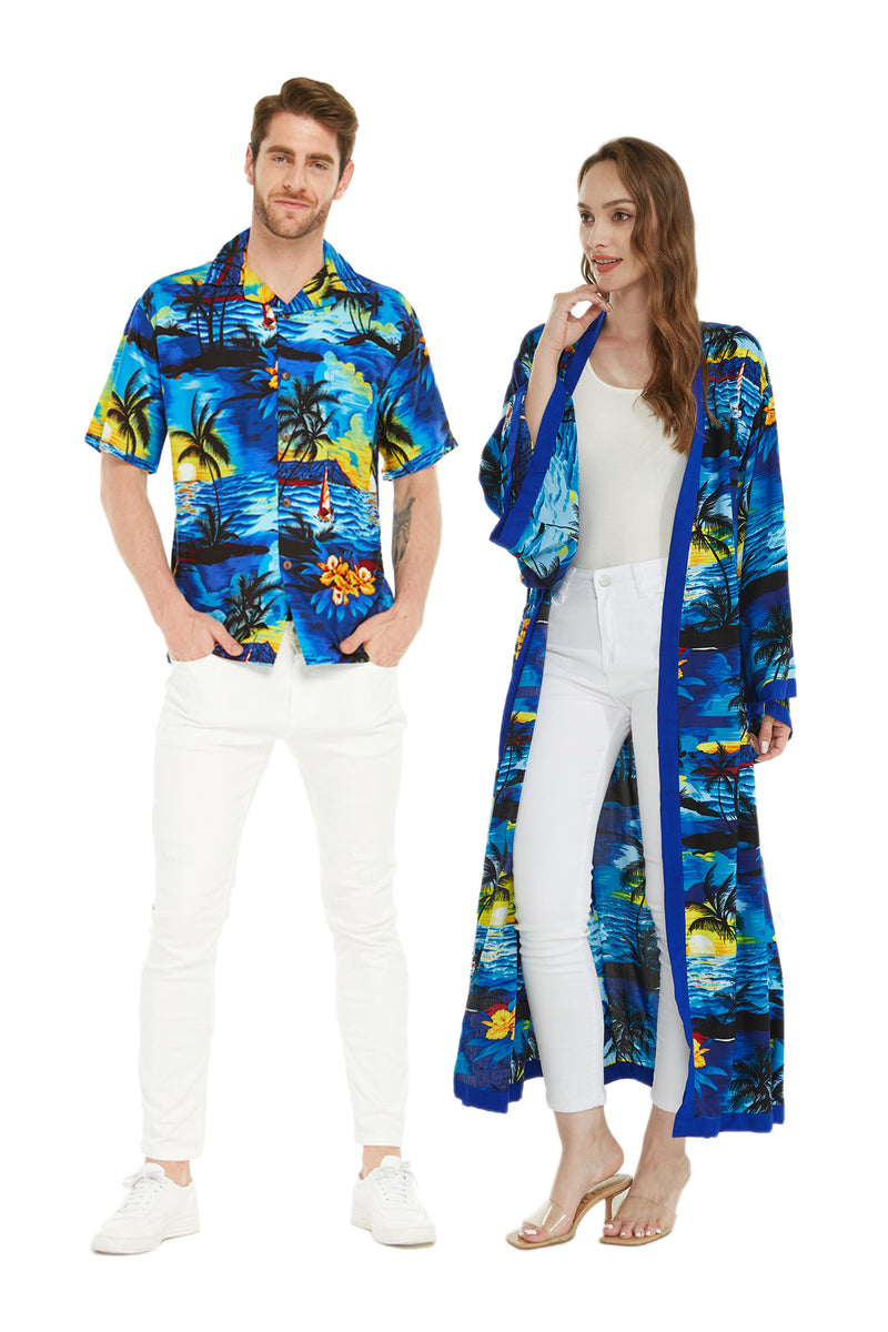 Couple Huelo Set in Sunset Blue – Hawaii Hangover
