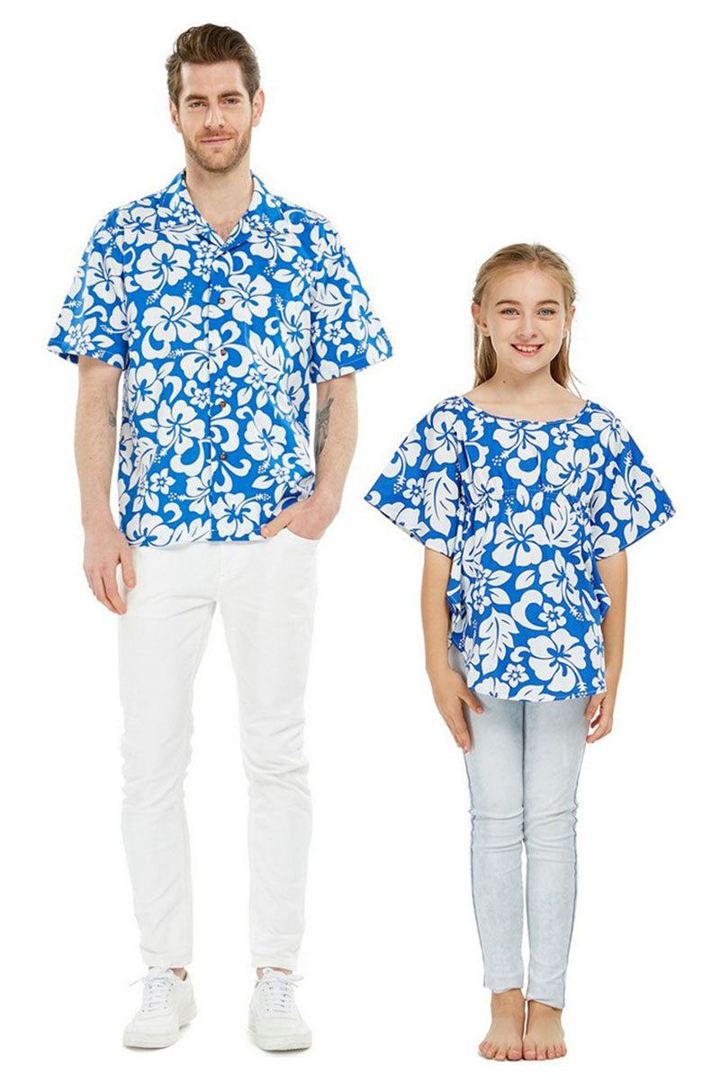 Father Daughter Uilani Set in Vintage Hibiscus Blue – Hawaii Hangover