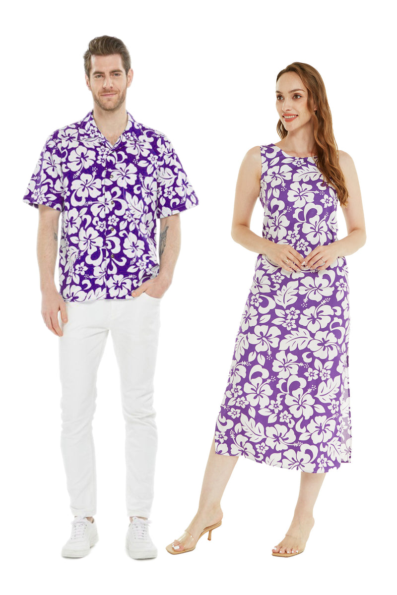 Couple Oahu Set in Vintage Hibiscus Purple – Hawaii Hangover
