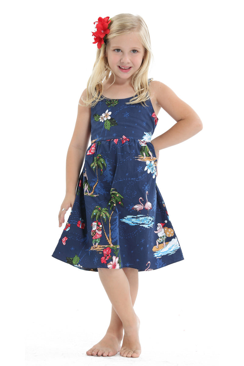 Girl Hawaiian Classic Empire Dress with Elastic Strap in Diamond Head ...