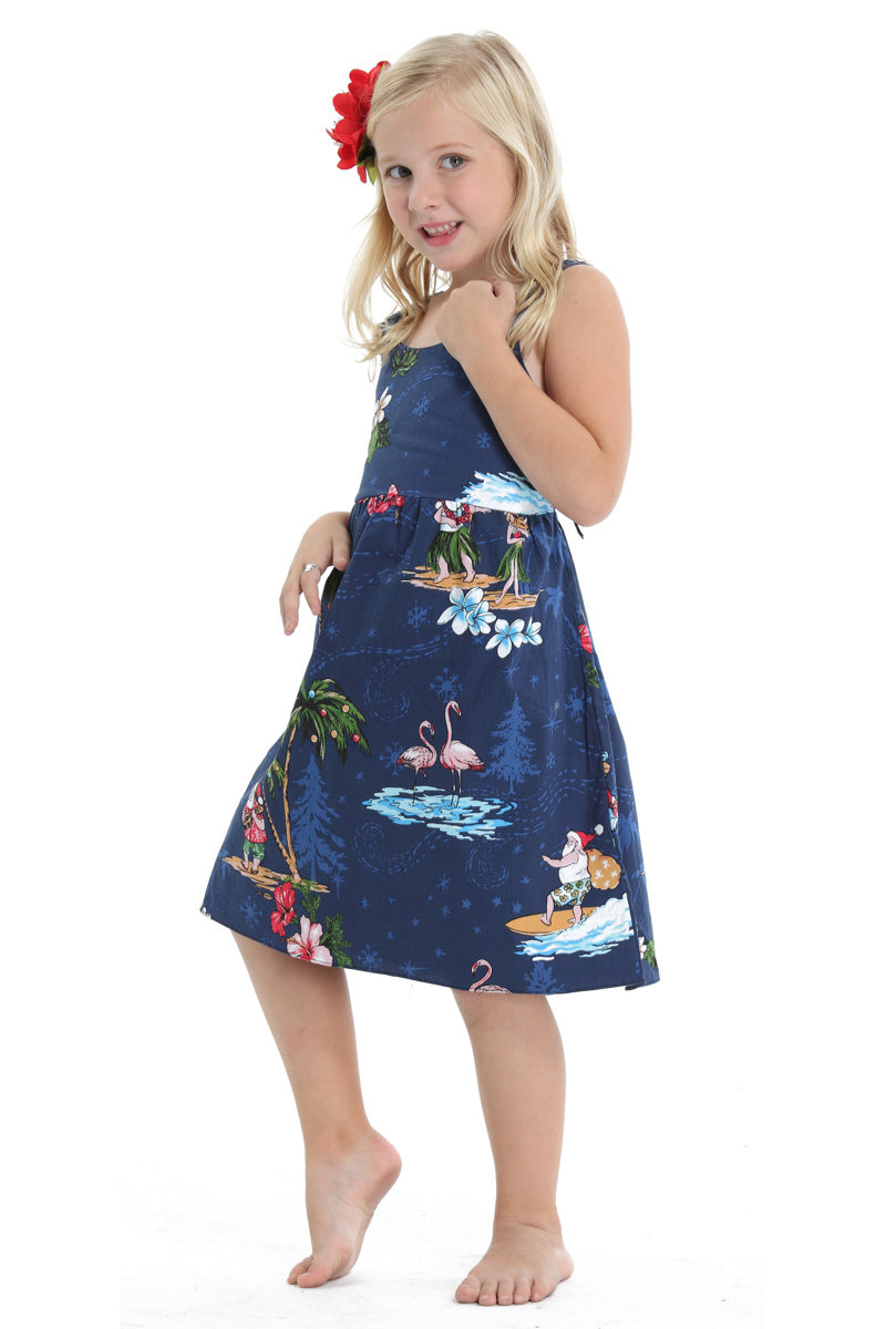 Girl Hawaiian Classic Empire Dress with Elastic Strap in Diamond Head ...