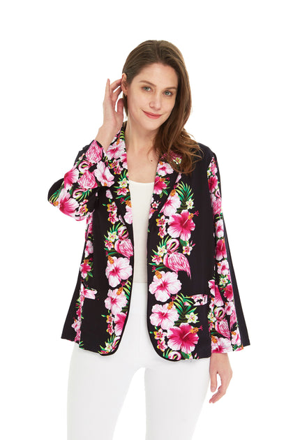 Pink Hibiscus Vine Black – Tagged "Jacket"– Hawaii Hangover