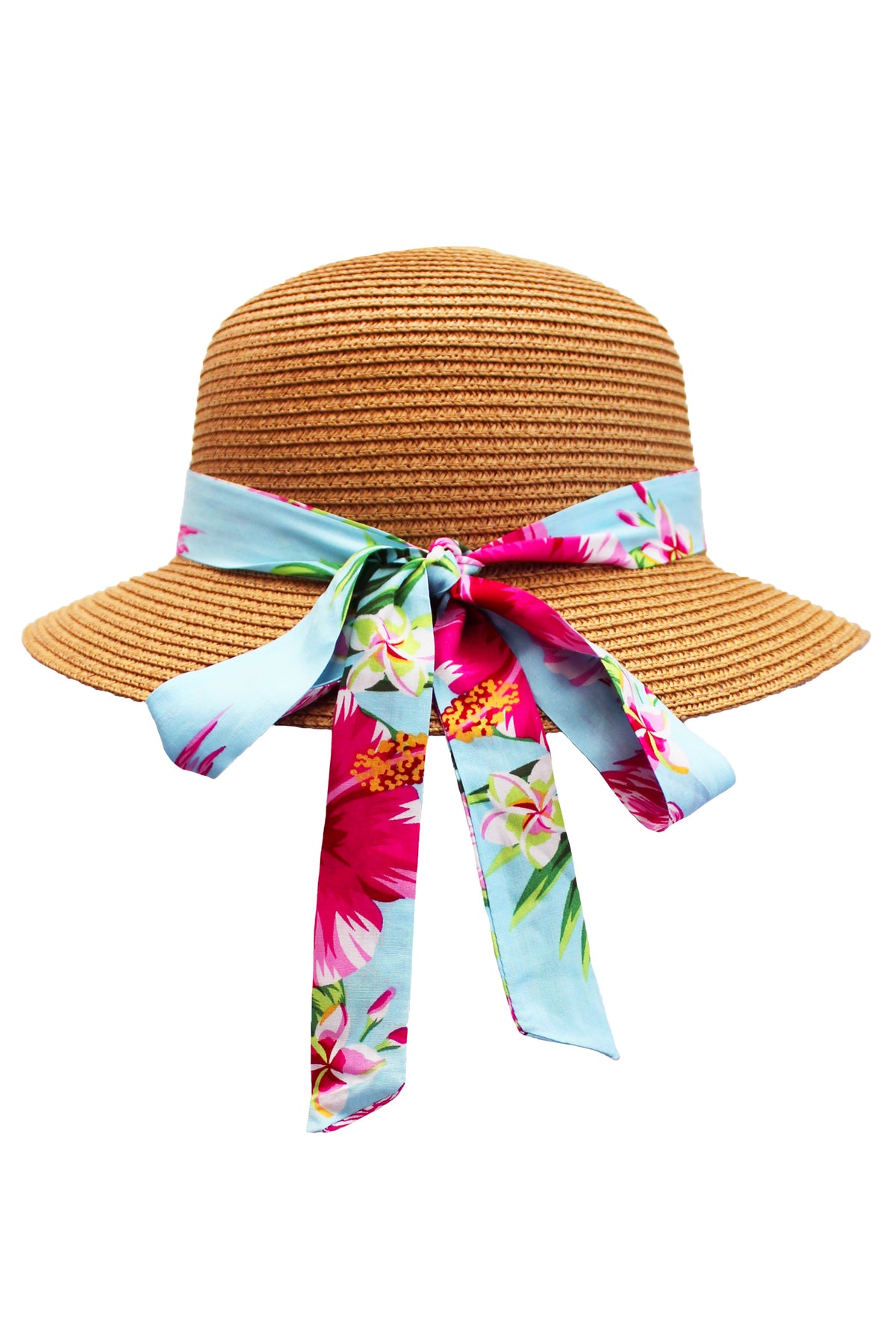 Lady Beach Sun Hat in Pink Hibiscus Vine Turquoise – Hawaii Hangover