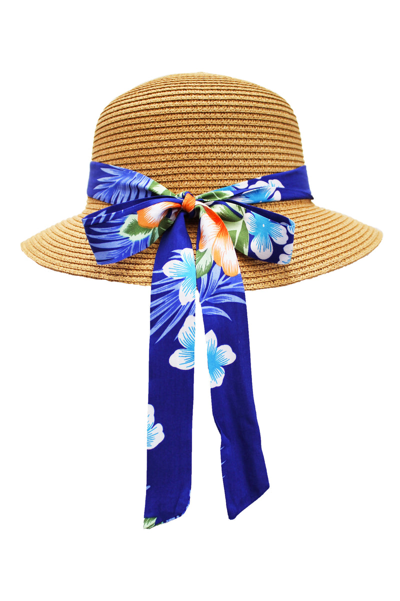 Lady Beach Sun Hat in Hibiscus Blue – Hawaii Hangover